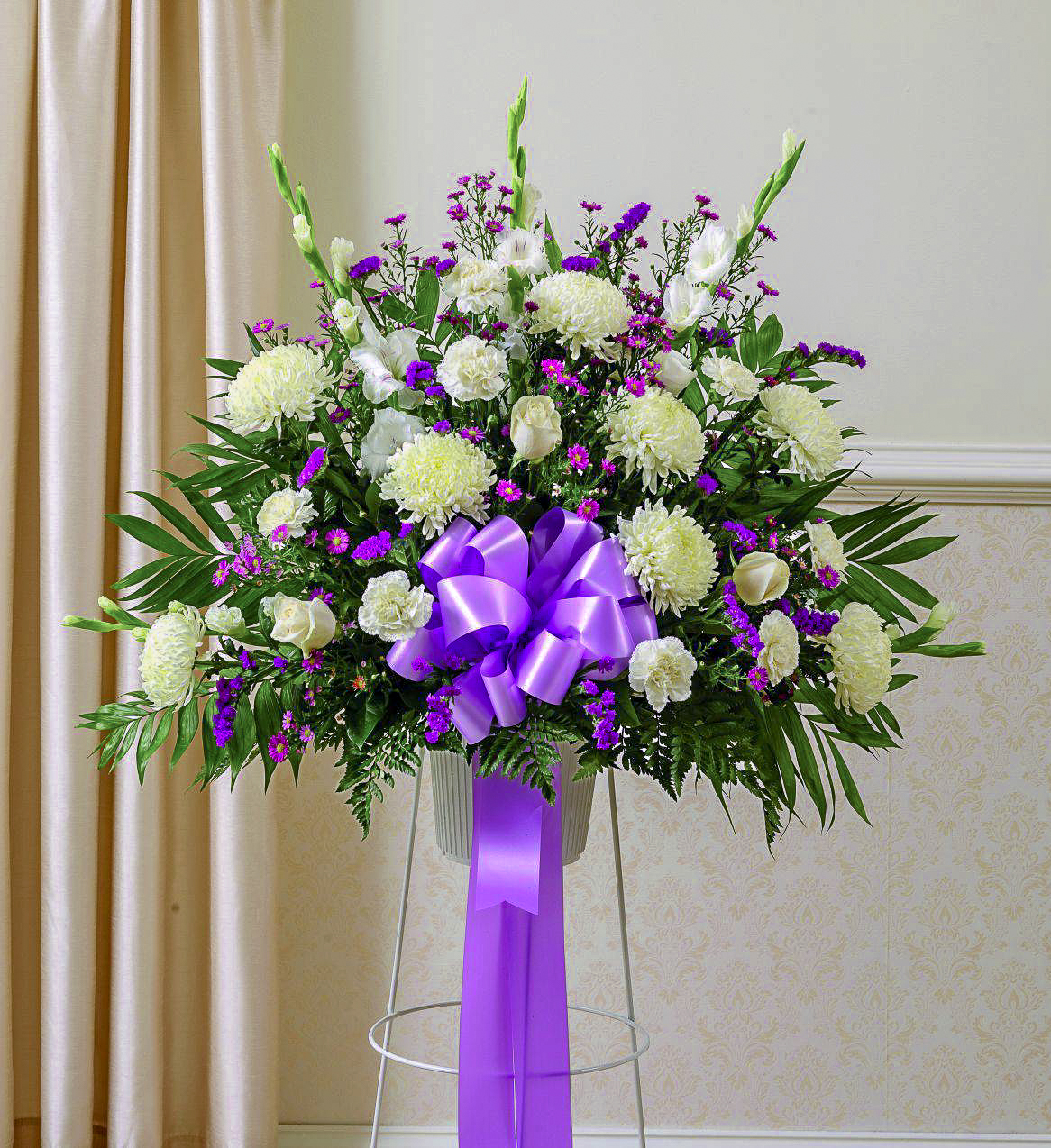 Lavender Sympathy Standing Basket | Avas Flowers