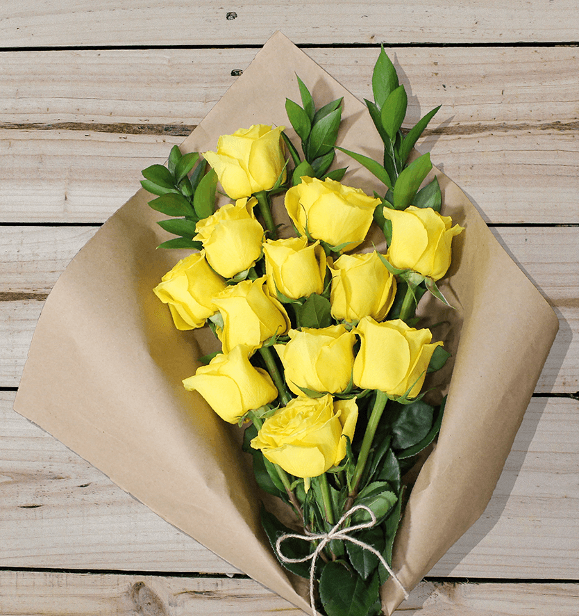 12 Yellow Roses - Farm Fresh | Avas Flowers